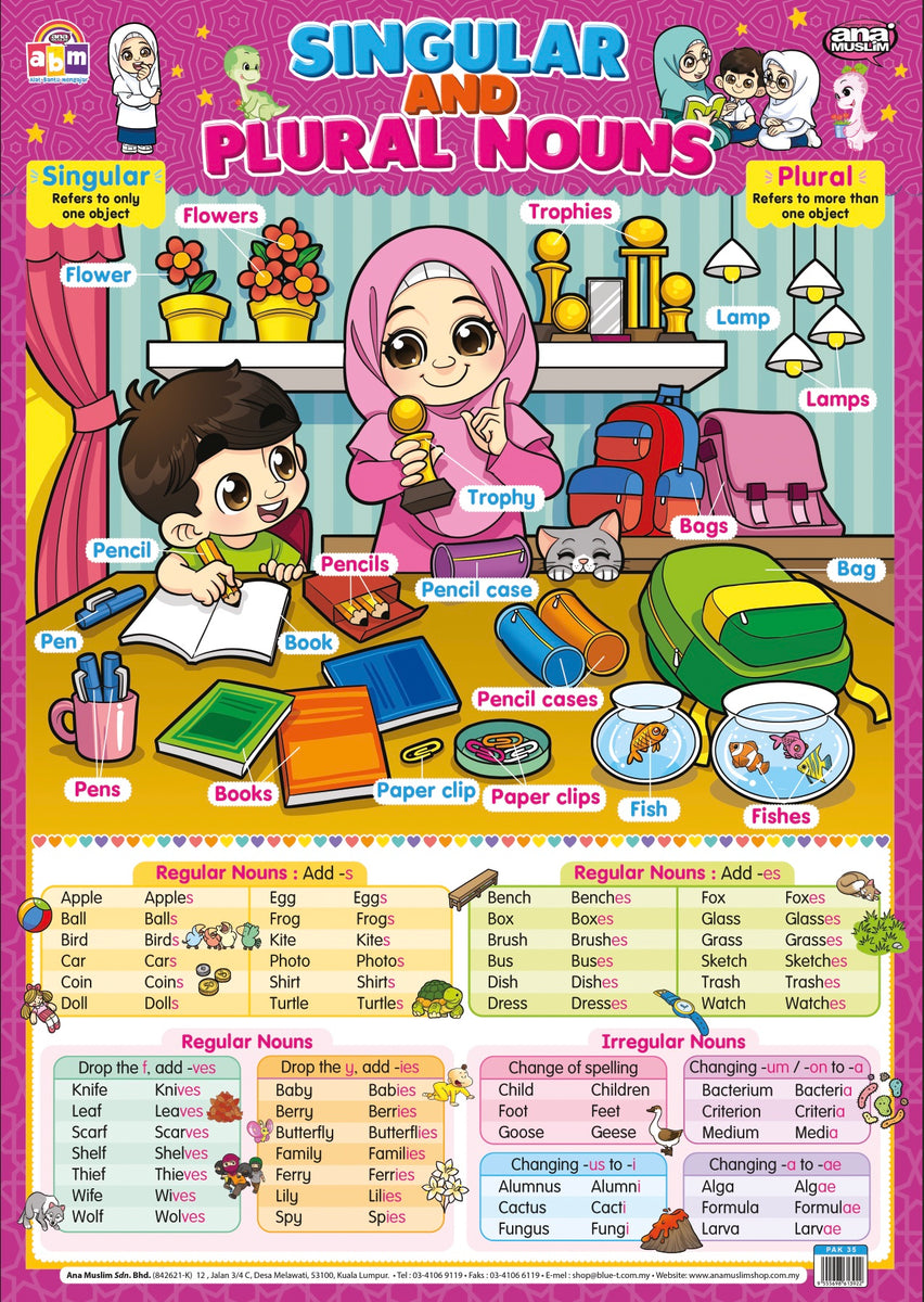 POSTER SINGULAR & PLURAL NOUNS – AMNIAGA