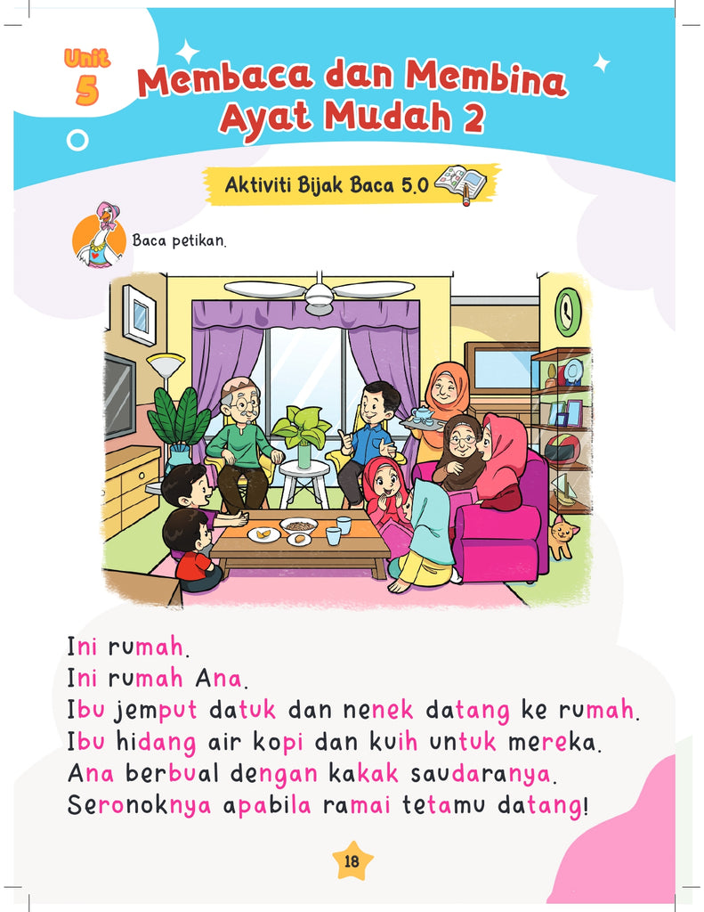 SIRI PANDAI EJA & BACA 4 - KAEDAH FONIK & MEMBUNYIKAN HURUF (t-z) – AMNIAGA